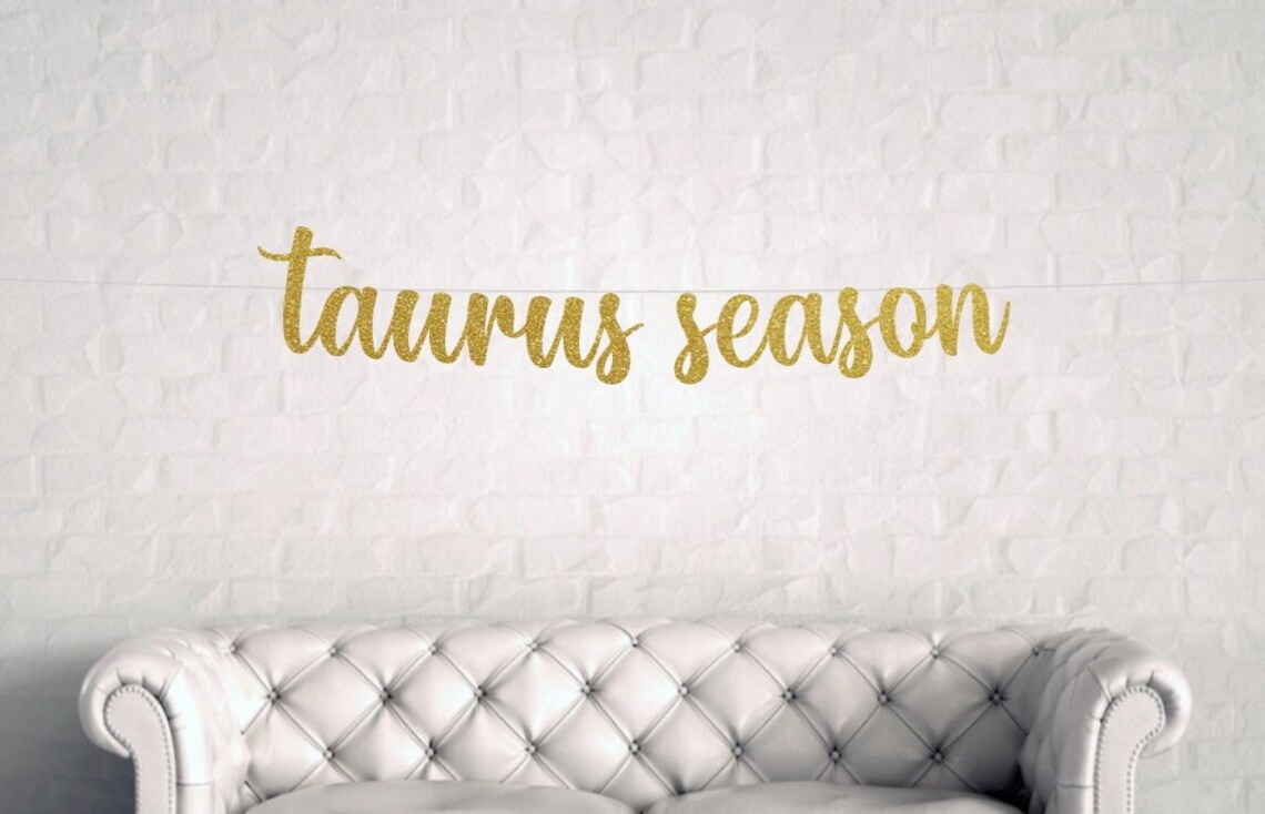 Taurus Birthday Banner, Taurus Season Birthday, Taurus Party ...
