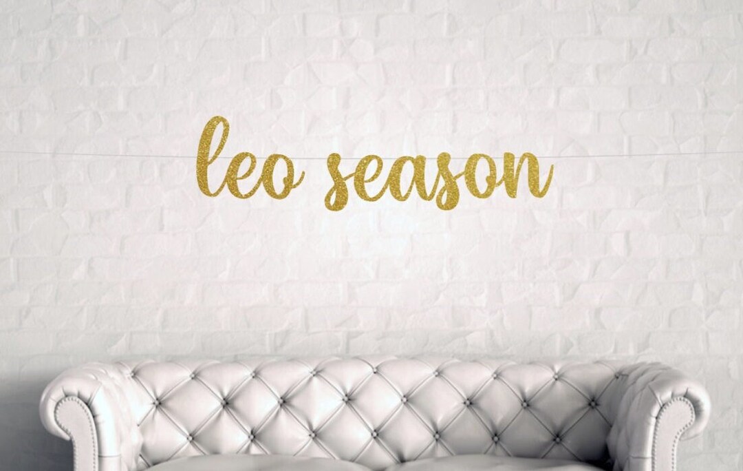 Glitter Leo Birthday Banner: Zodiac Party Decorations - Etsy