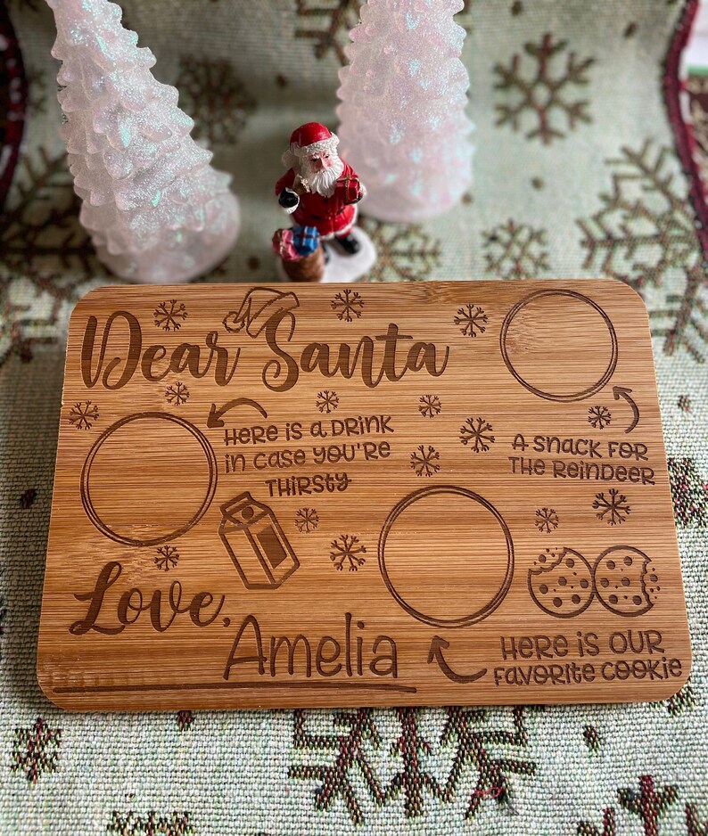 Personalized Santa Cookie Tray, Christmas Eve Santa MINI Cookie Tray ...