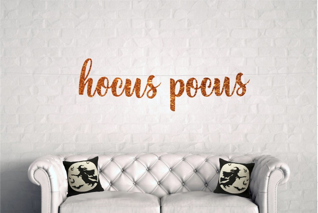 Hocus Pocus Banner Hocus Pocus Party Sign Halloween Banner - Etsy