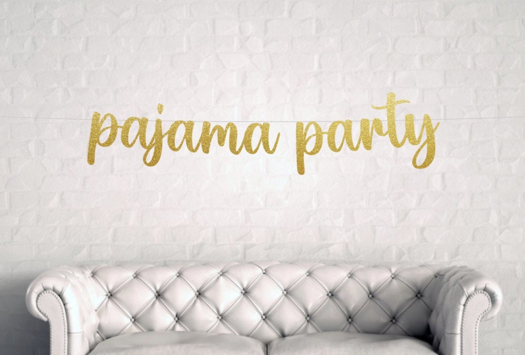 Pajama Party Banner, Sleepover Birthday Party, Girls Sleepover Party ...