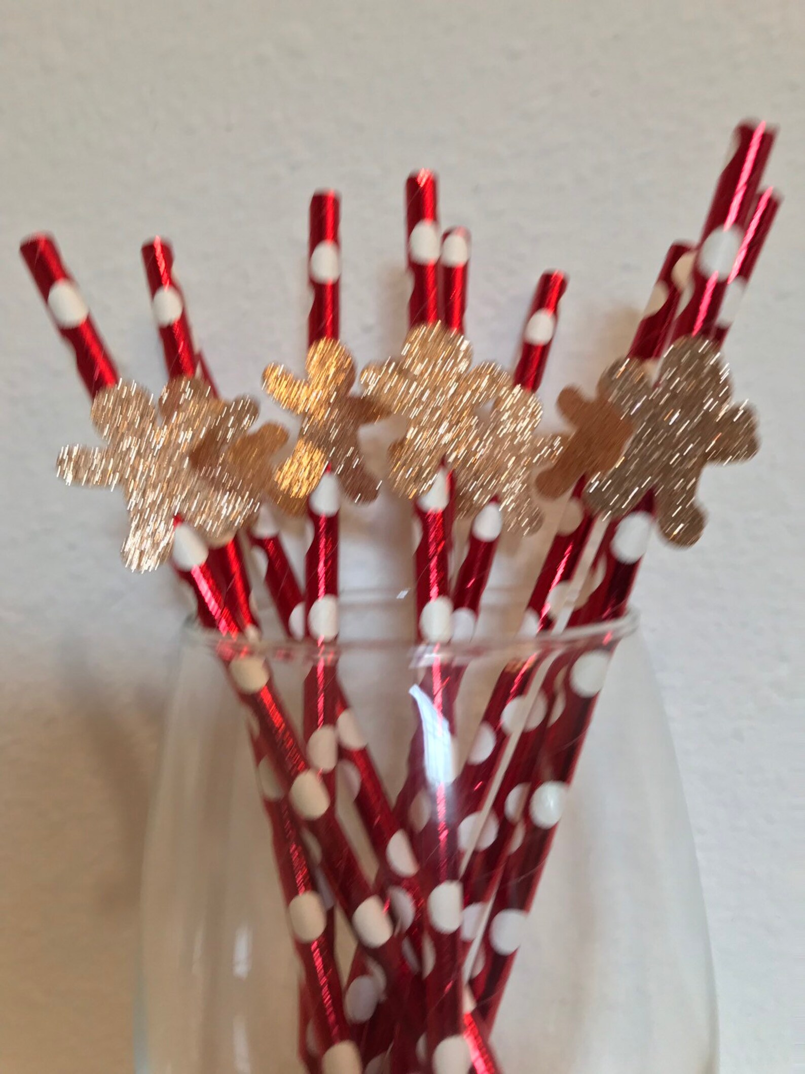 Christmas Straws, Holiday Party Straws, Paper Straws, Gingerbread Man ...