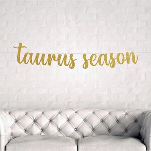 Taurus Birthday Banner, Taurus Season Birthday, Taurus Party ...