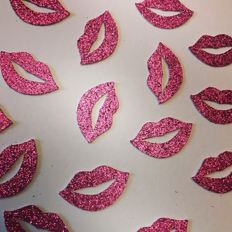 Lip Pink Glitter Confetti Kiss Confetti Glitter Lip | Etsy