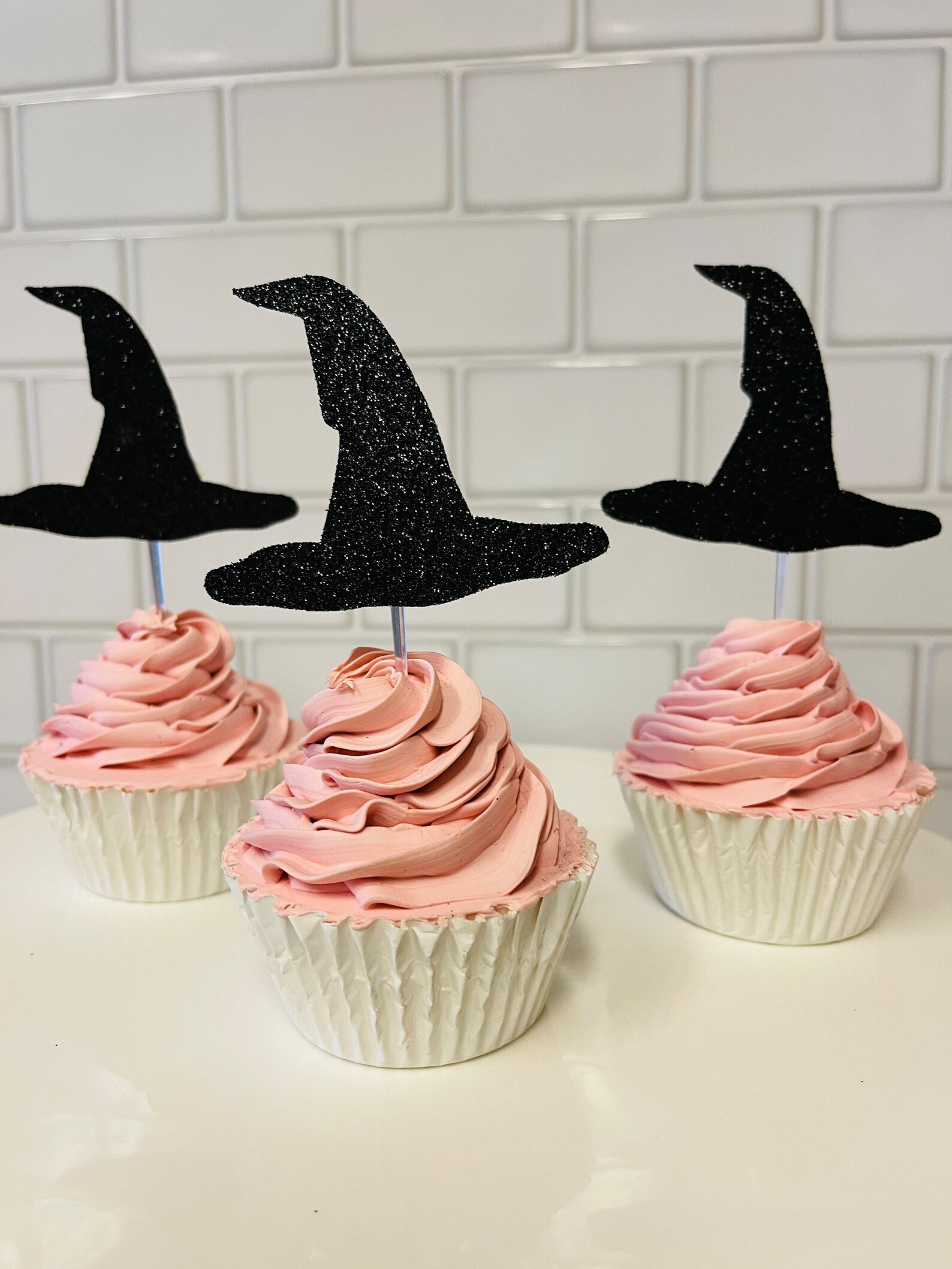 Halloween Cupcake Toppers Witch Hat Cupcake Topper Halloween - Etsy
