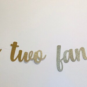 I'm Two Fancy Banner, Gold Glitter Banner, Gold Party Decor, Second ...