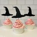 Halloween Cupcake Toppers Witch Hat Cupcake Topper Halloween - Etsy