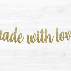 Made With Love, Made With Love Banner, Baby Shower Banner, Baby Shower ...
