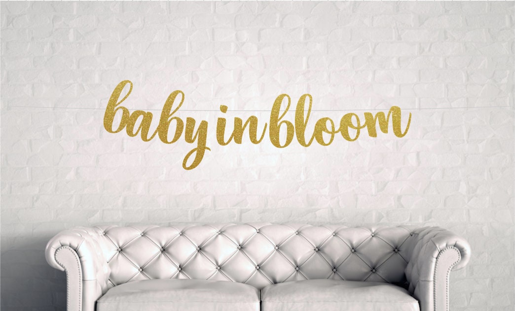 Baby in Bloom Sign Baby in Bloom Banner Girl Baby Shower - Etsy