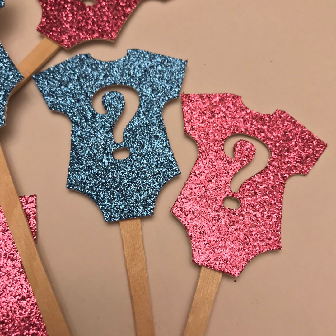 Boy or Girl Cupcake Toppers, Gender Reveal Toppers, Boy or Girl, Baby ...