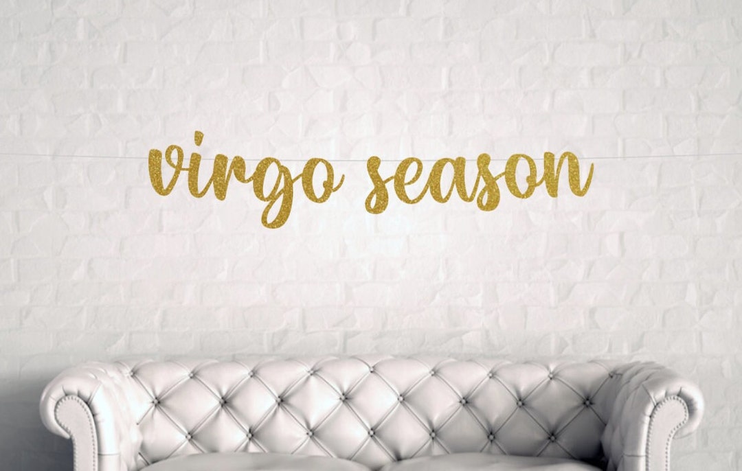 Virgo Birthday Banner, Virgo Season Birthday, Adult Birthday Party ...