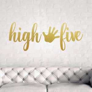 5th Birthday Banner High Five Banner Happy 5th Birthday - Etsy