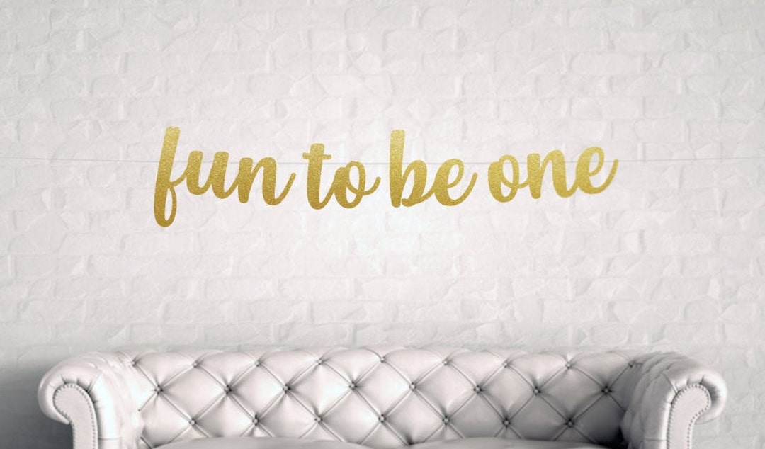 Fun to Be One Banner, First Birthday Banner, Happy 1st Birthday, One ...