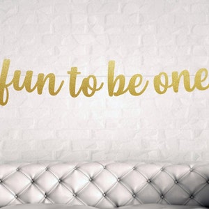 Fun to Be One Banner, First Birthday Banner, Happy 1st Birthday, One ...