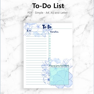 Blue FLORAL PRINTABLE Kit / Planner Insert Bundle/ Monthly Budget ...
