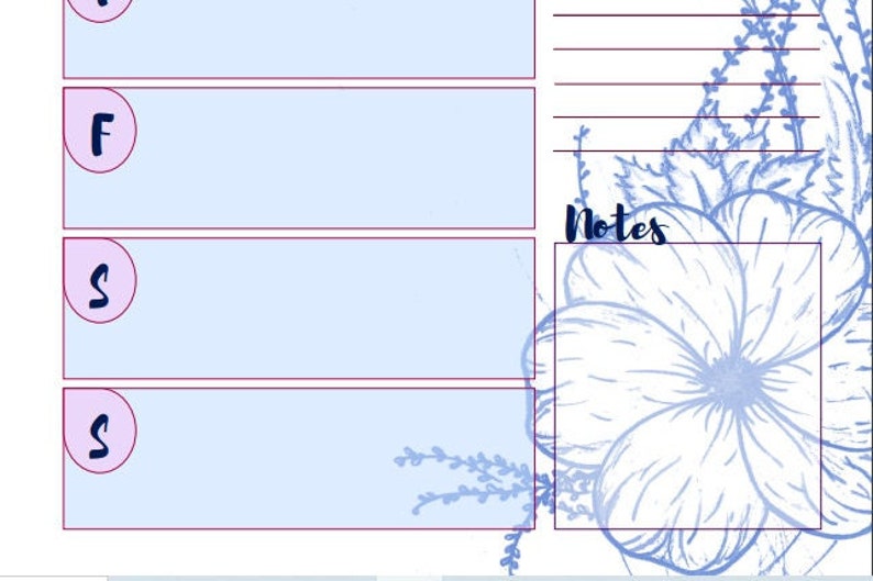 Weekly Planner Undated A4, US Letter A5 Printable Inserts Productivity ...