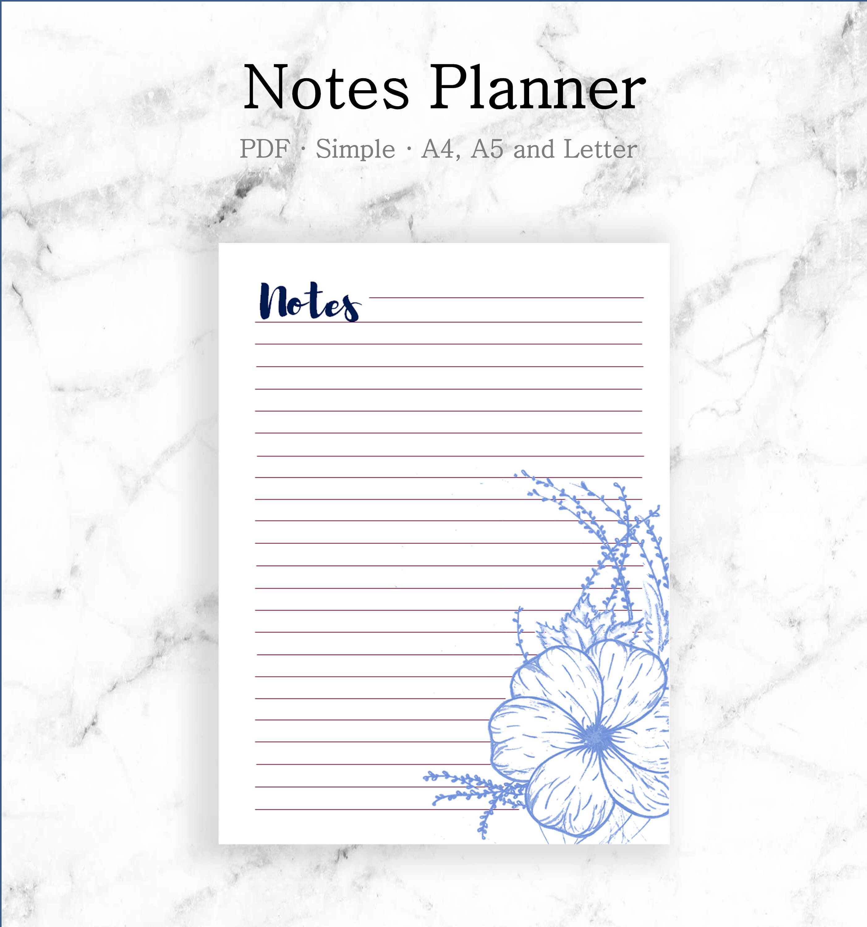 FLORAL PRINTABLE Planner Insert Bundle/monthly Budget, Weekly Planner ...