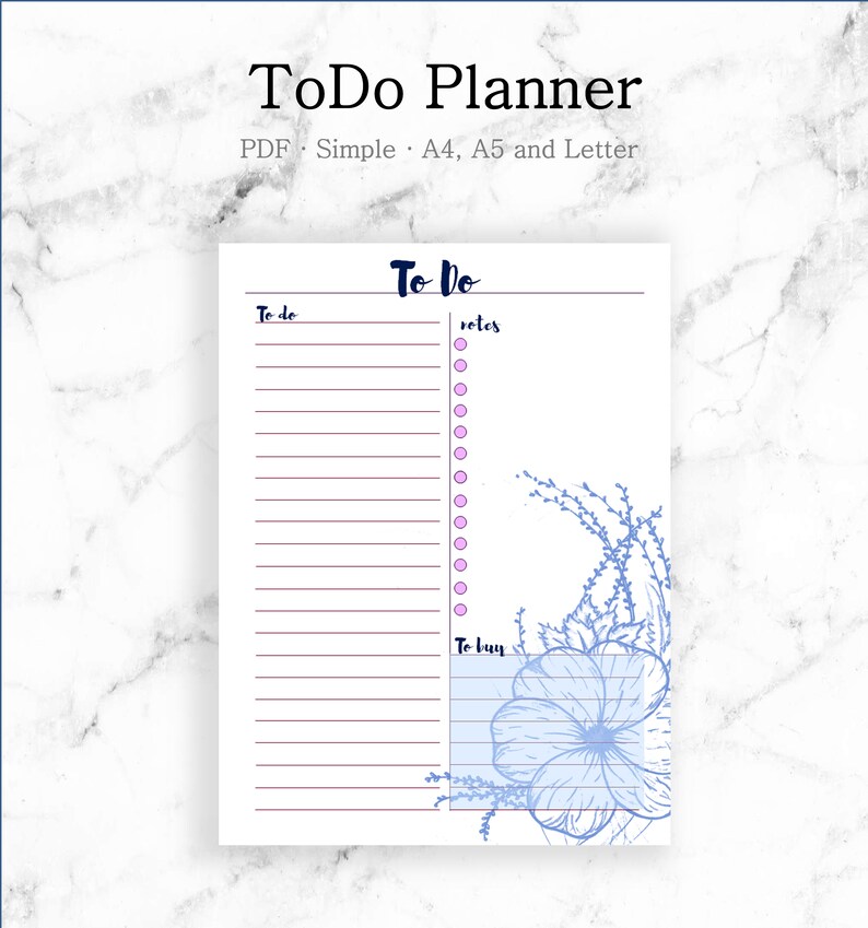 FLORAL PRINTABLE Planner Insert Bundle/monthly Budget, Weekly Planner ...