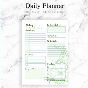 GREEN PRINTABLE Planner Insert Bundle/ Monthly Budget, Weekly Planner ...