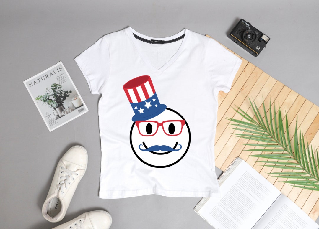 Uncle Same Smiley July 4th Design - Etsy