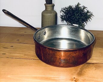 Vintage Copral of Portugal Copper and Brass Skillet / Copral Copper and ...