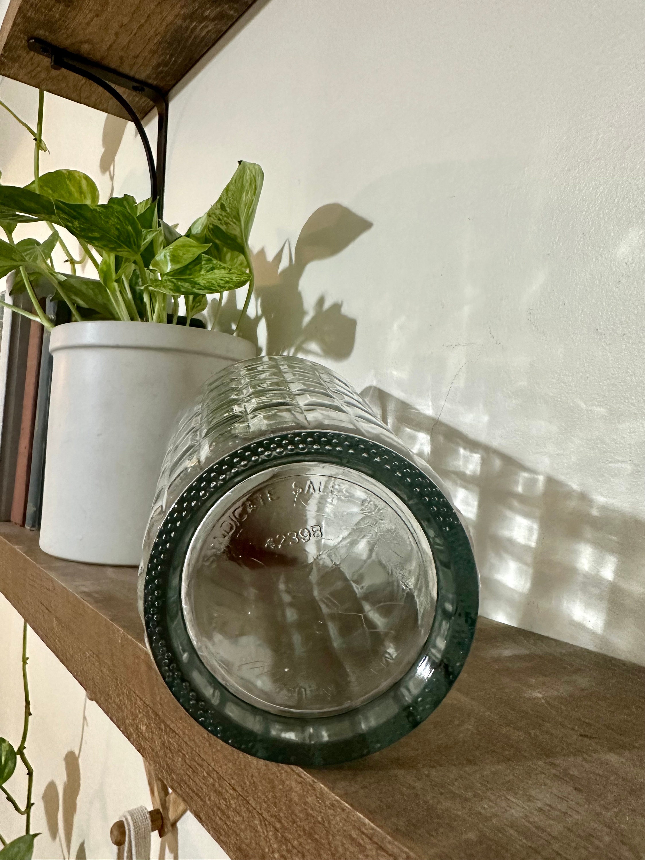 Vintage Art Deco Heavy Glass Vase Syndicate Sales 4239b - Etsy