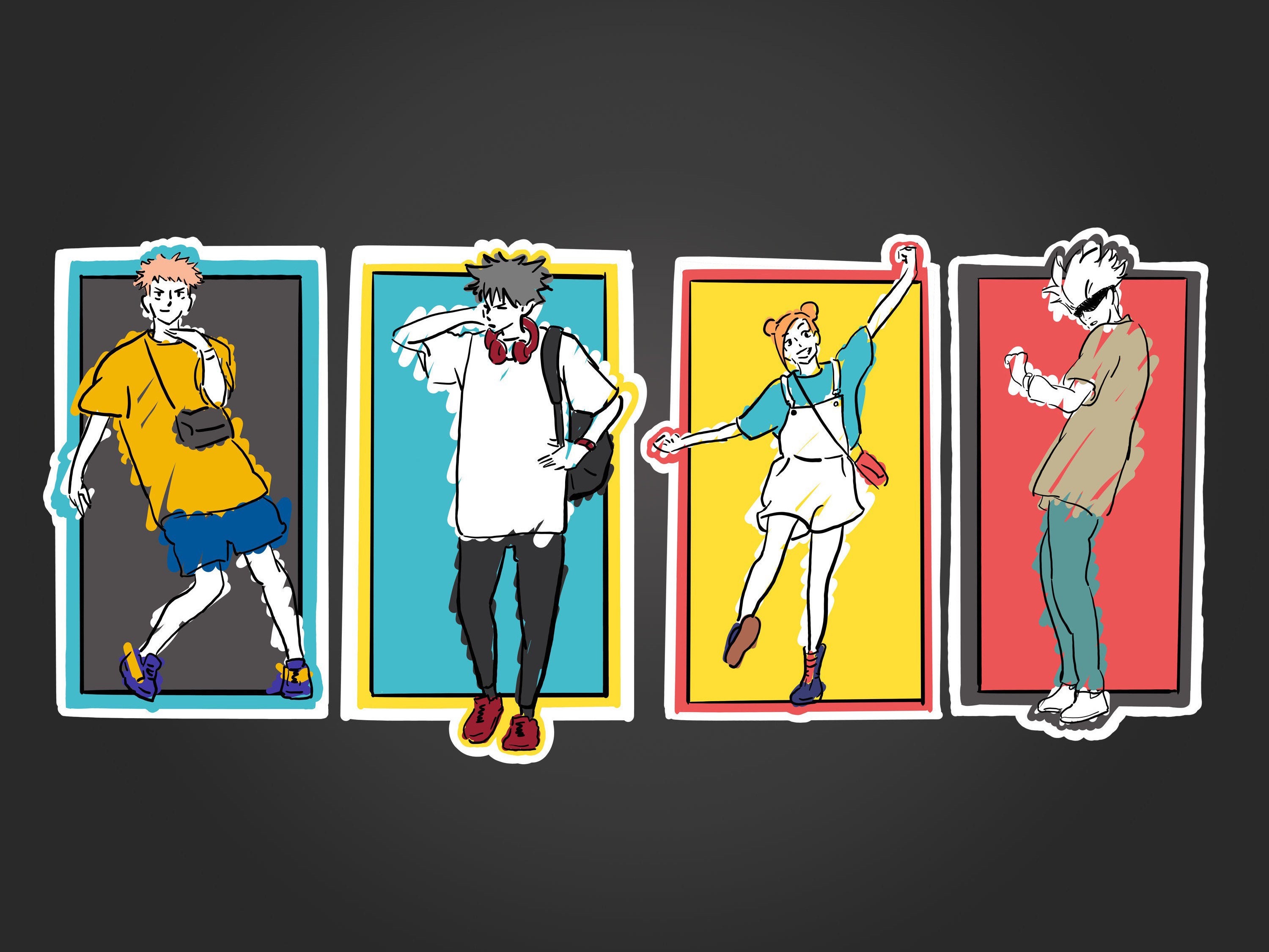 Jujutsu Kaisen Outro Vinyl Stickers | Etsy