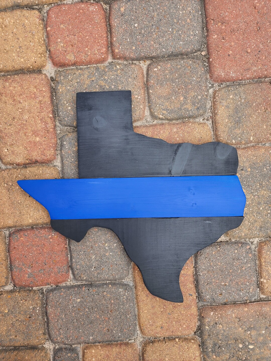 Thin Blue Line Texas Shaped Decor - Etsy