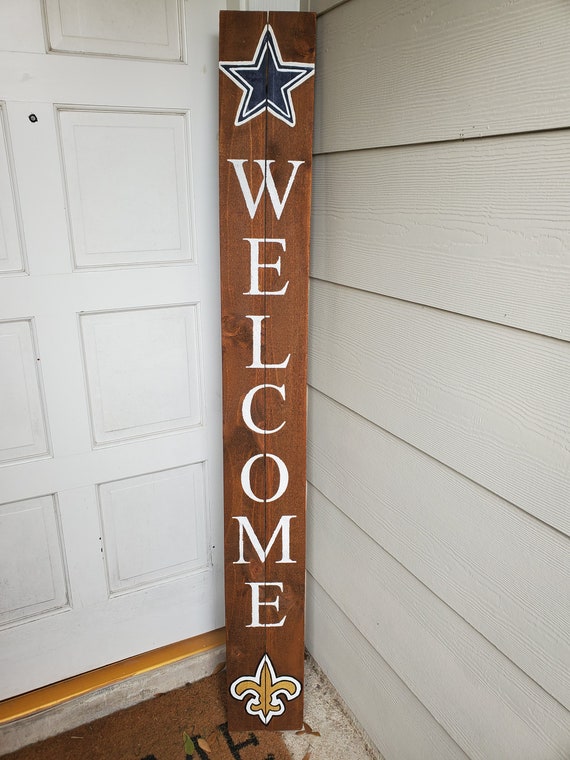 Cowboys and Saints Welcome Sign - Etsy