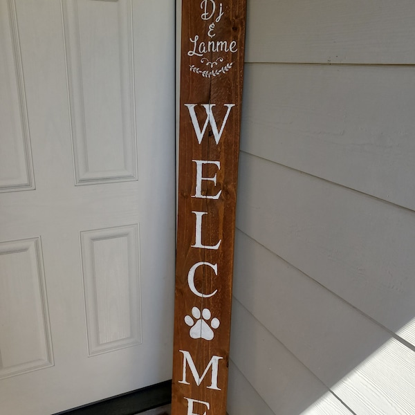 Welcome With Paw Print Svg - Etsy
