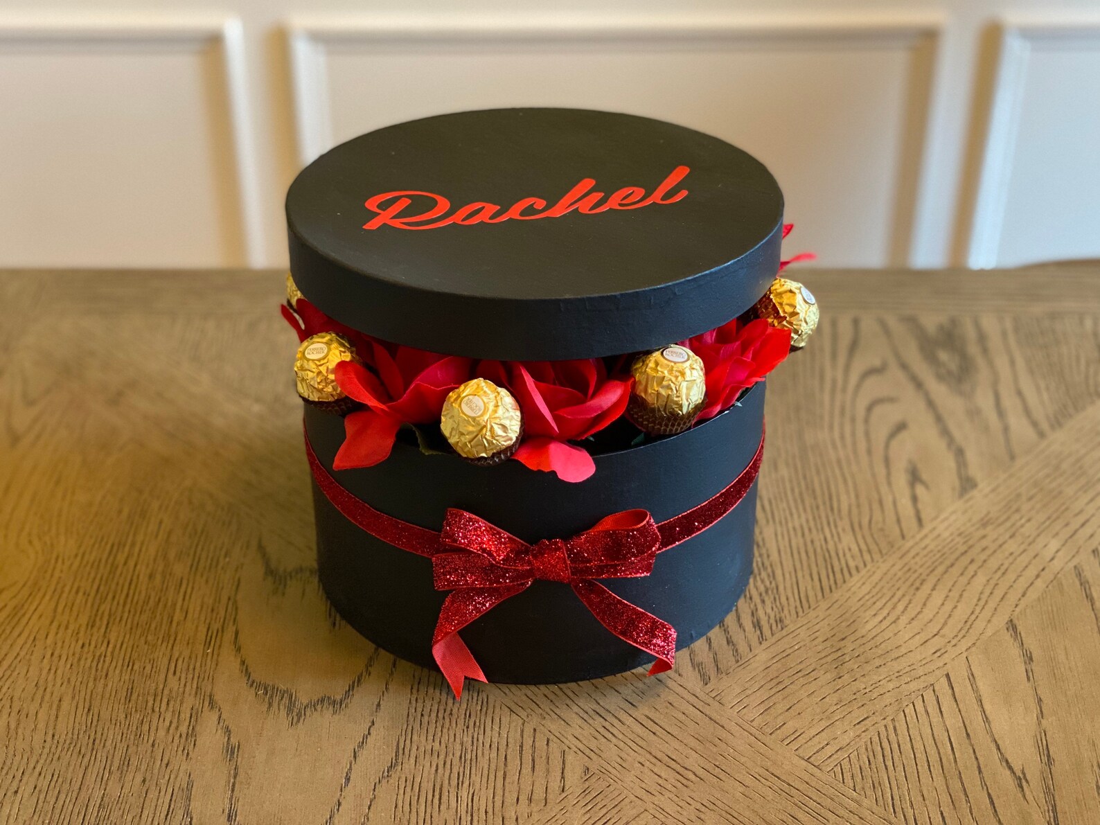 Roses in a Round Box ferrero Rocher Chocolates - Etsy Canada