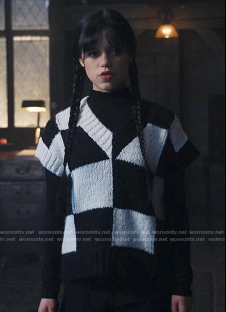 Wednesday Addams Sweater Vest Crochet Pattern - Etsy