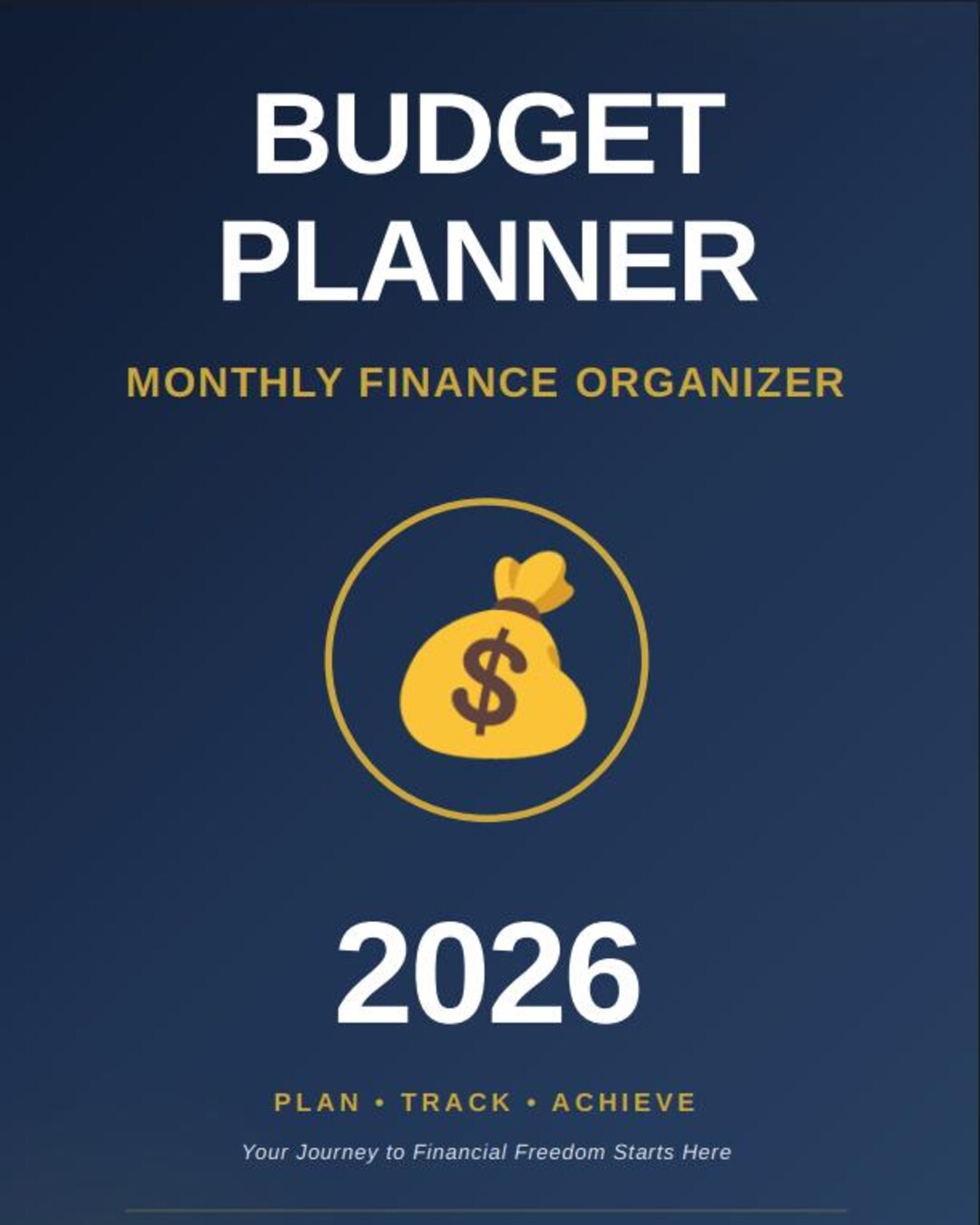 Budget Planner 2026 | Monthly Finance Organizer | Expense Tracker ...