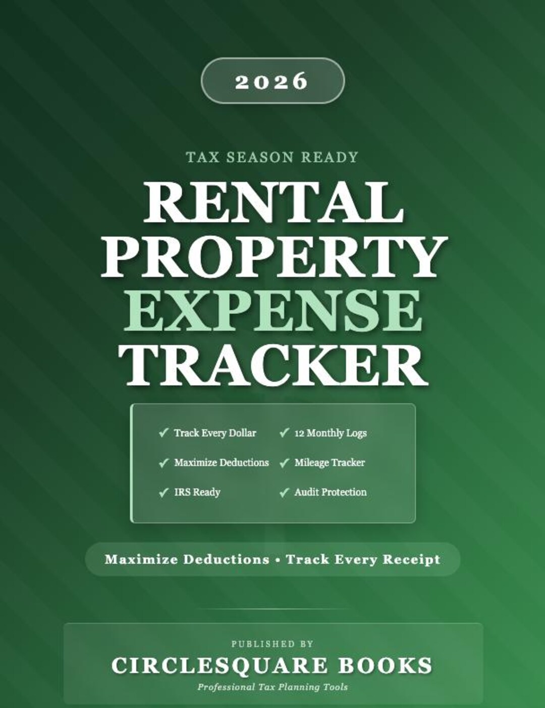 2026 Rental Property Expense Tracker | Tax Deduction Log | Landlord ...