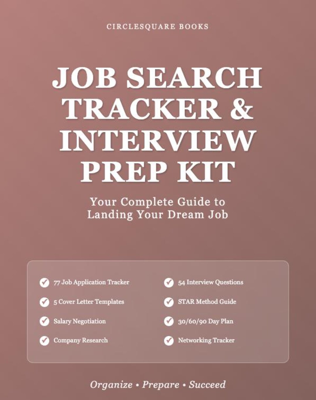 Job Search Tracker Printable | Interview Prep Kit | 77 Job Applications ...
