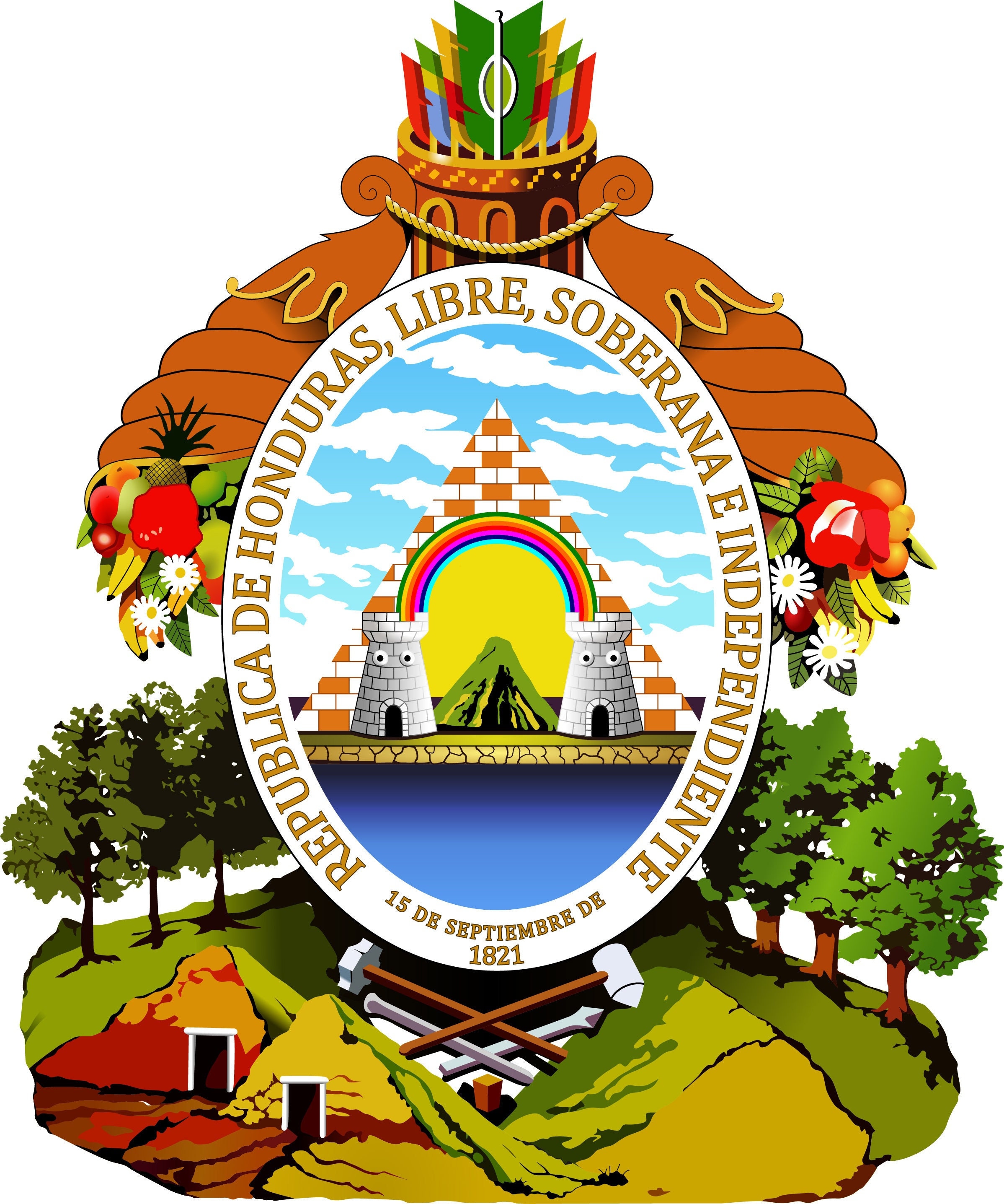 Image: Honduras Shield High Resolution 600 Megapixels Png Jpeg 3D STL ...