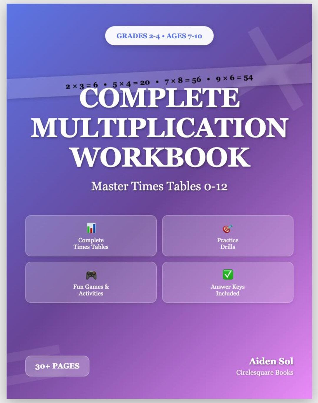 Complete Multiplication Workbook | Times Tables 0-12 | 35+ Pages ...