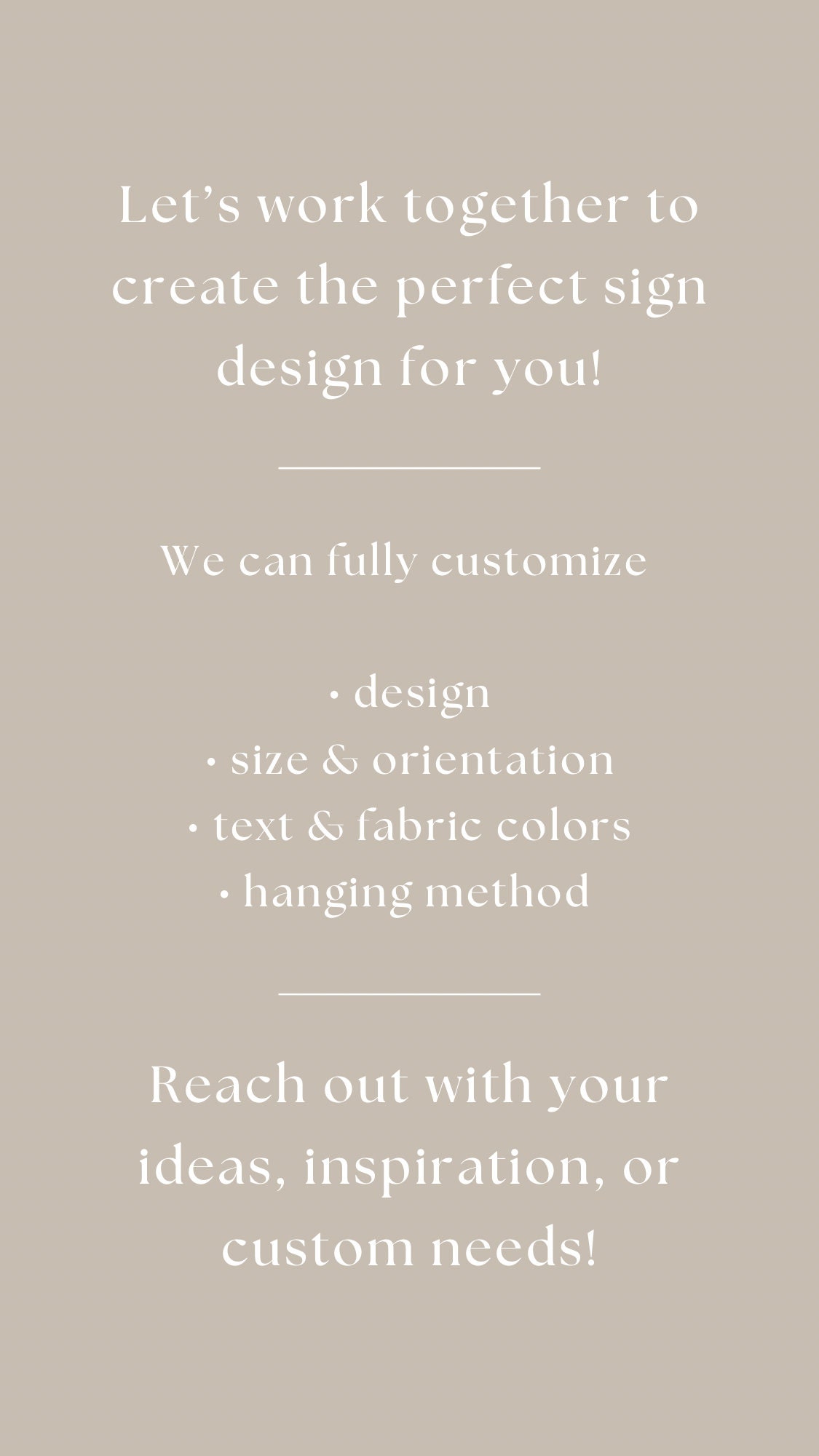 Fully Custom Linen Fabric Sign - Etsy