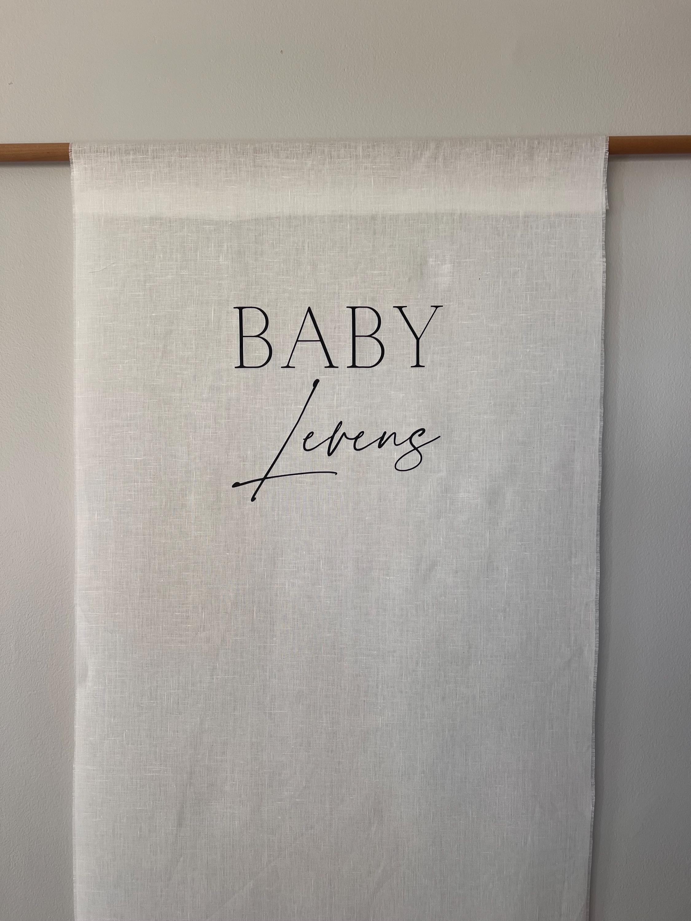 Linen Fabric Baby Shower Sign Baby in Bloom - Etsy