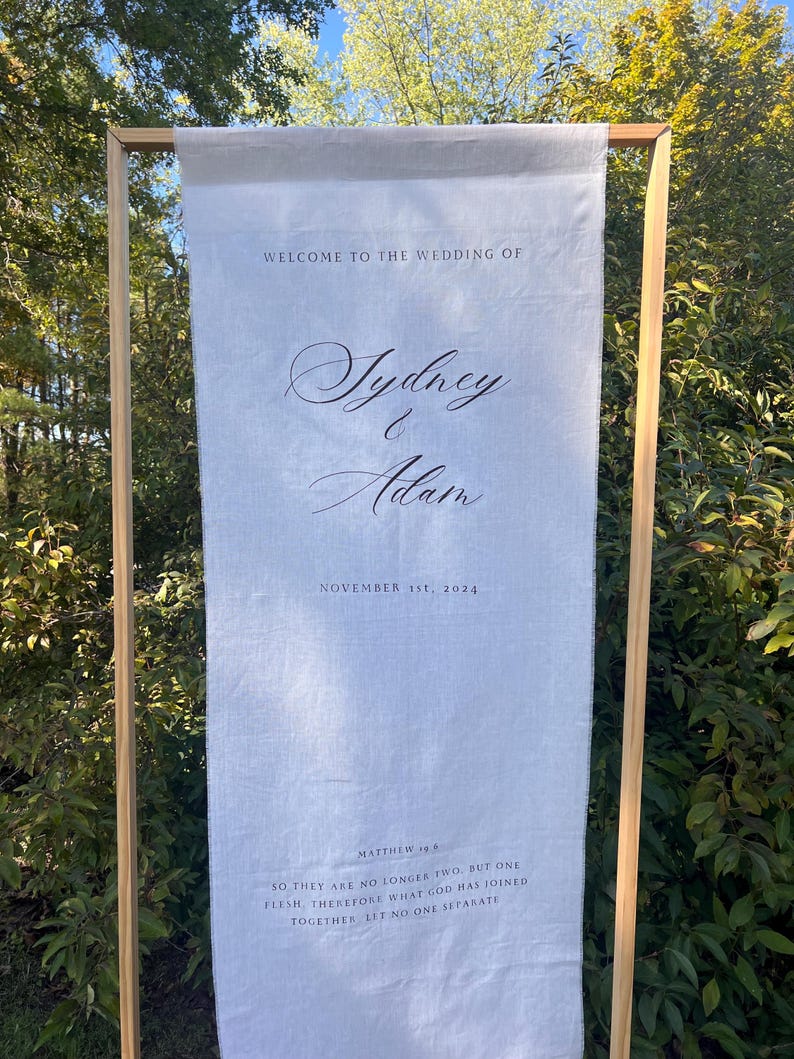 Fabric Welcome Sign | Linen Sign With Quote - Etsy