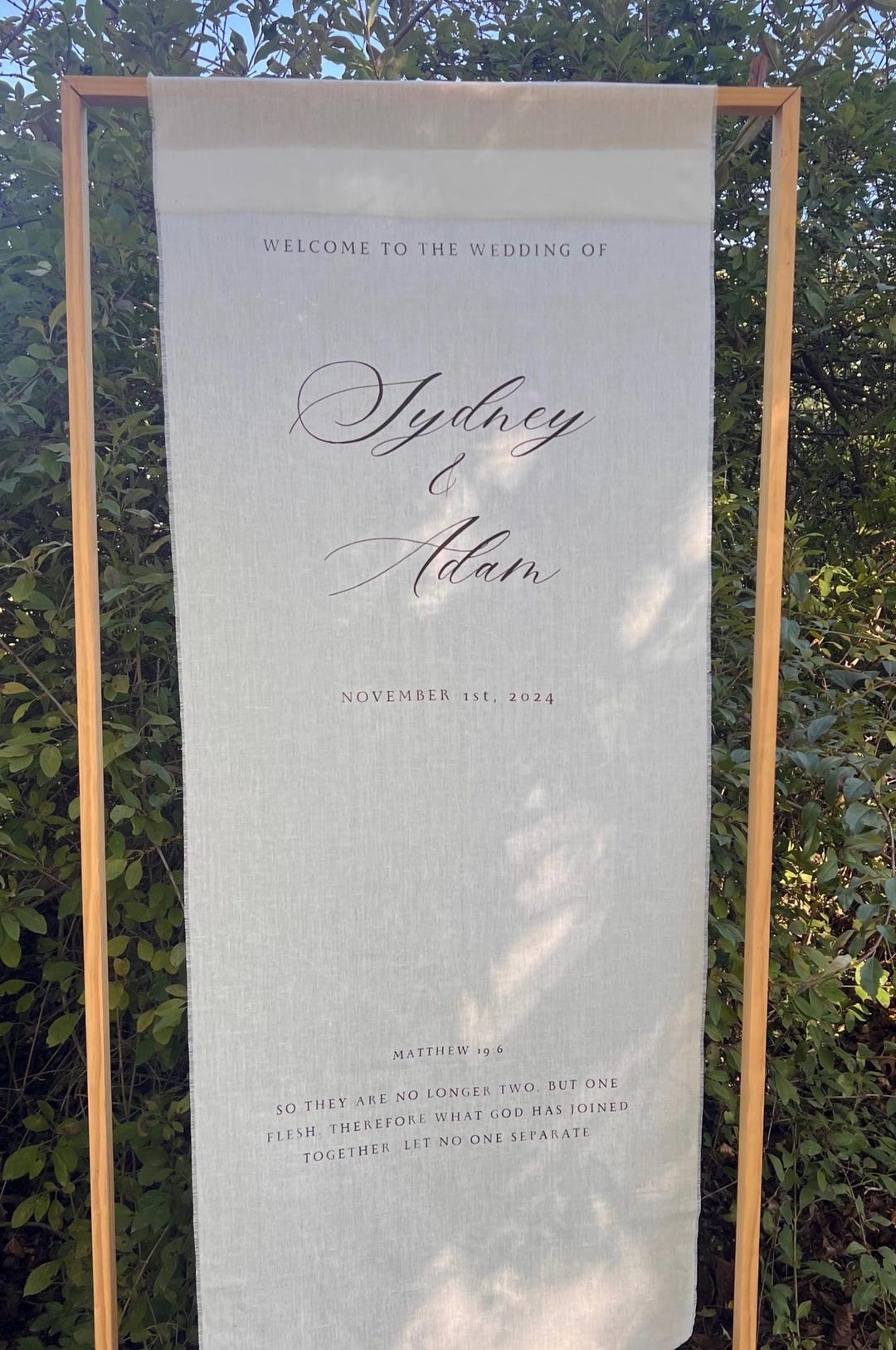 Fabric Welcome Sign | Linen Sign With Quote - Etsy