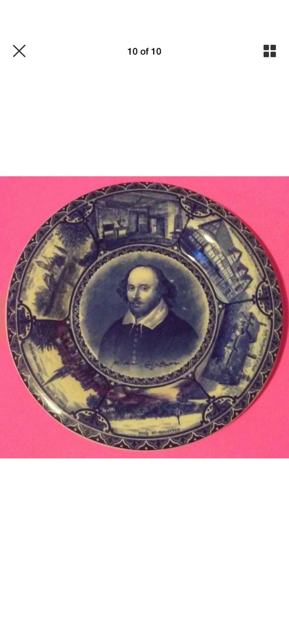 Vintage Shakespeare Samson & Sons Opaque China Plate 10 | Etsy