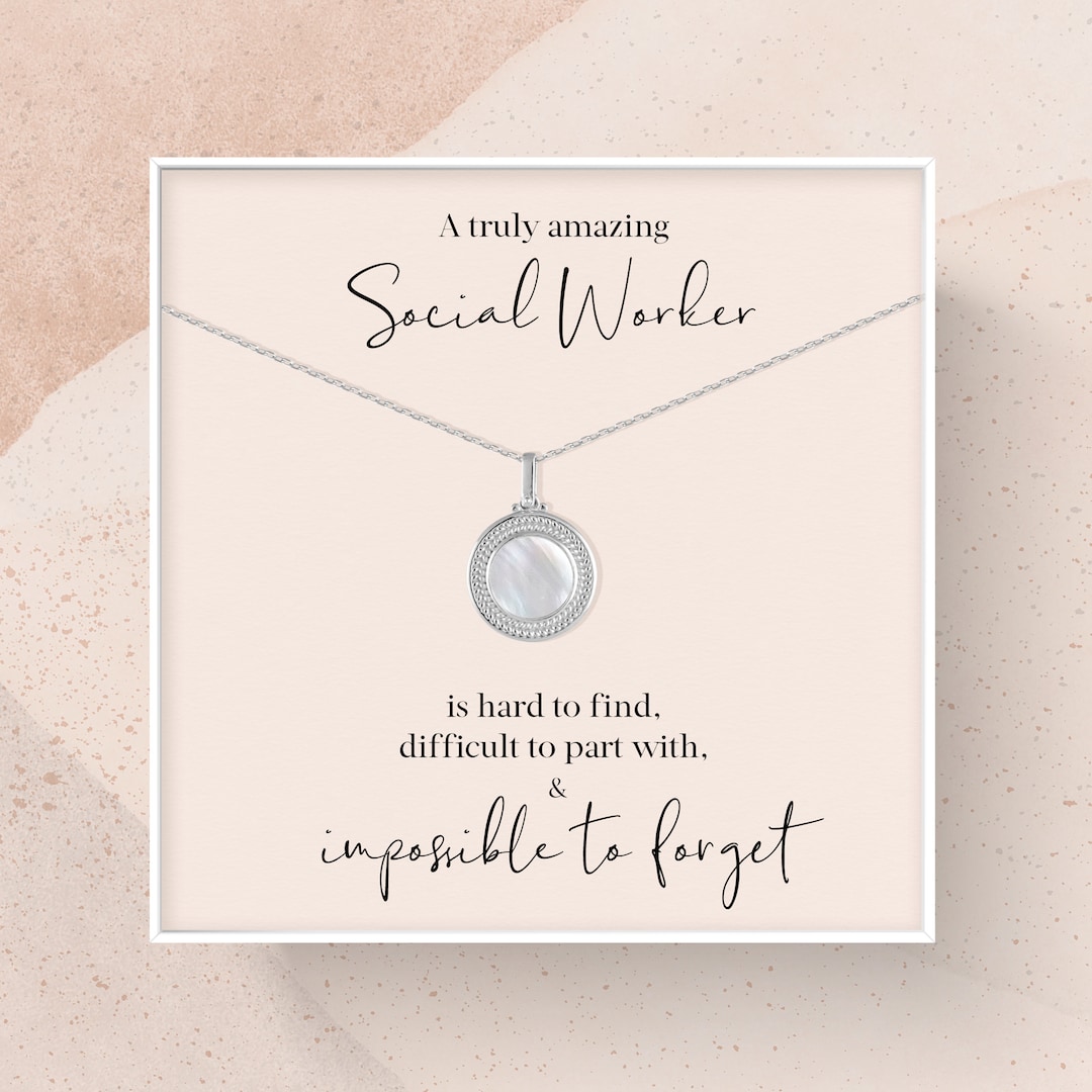 Social Worker Gift | Leaving Gift for Social Worker Necklace | A Truly ...