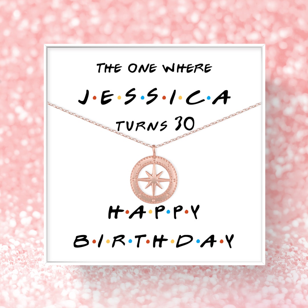 Personalized 30th Birthday Gift for Sister | Compass Necklace | 30 ...