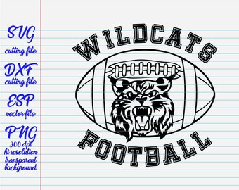Wildcats football svg | Etsy