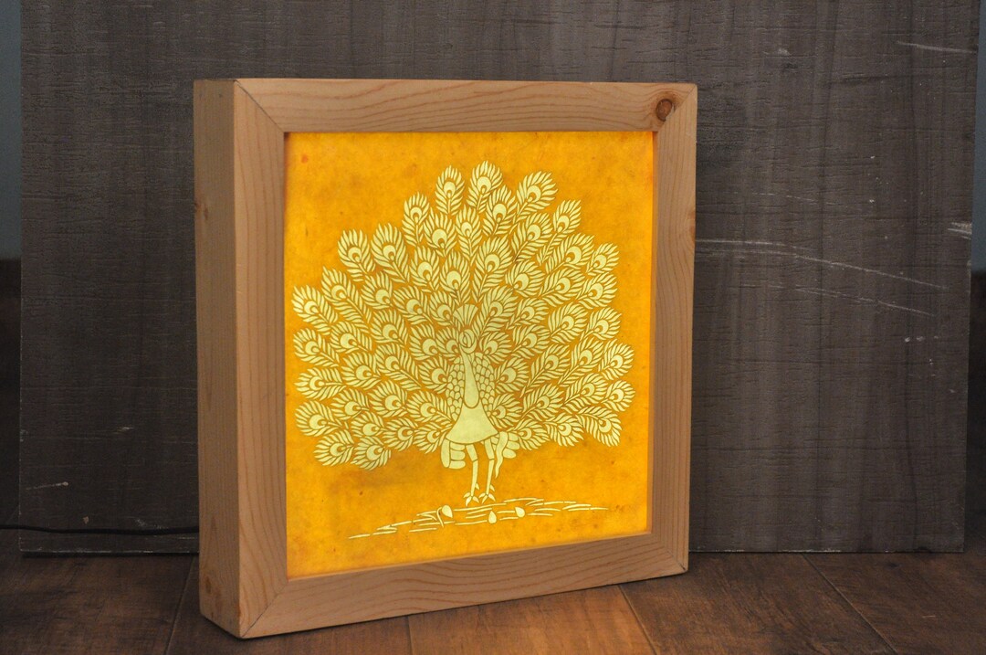 Light Box Lamp, Tree of Life Lamp, Paper Cut Lamp, Handmade Paper Lamp ...