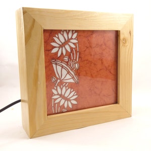 Indian Lotus Border, Indian Floral Lamp, Light Box Handmade Paper Lamp ...