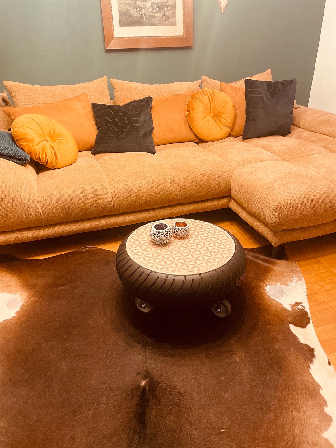 Hot Tire Coffee Table Side Table Loft Style Design Motorbike - Etsy