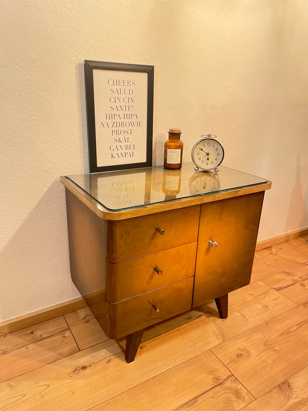 Mid Century Bedside Table Dresser Designer Bedside Table Side Table 60s ...