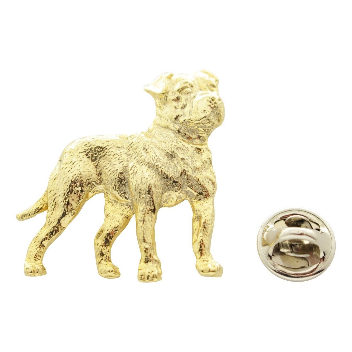 American Bulldog Pin 24K Gold Lapel Pin - Etsy